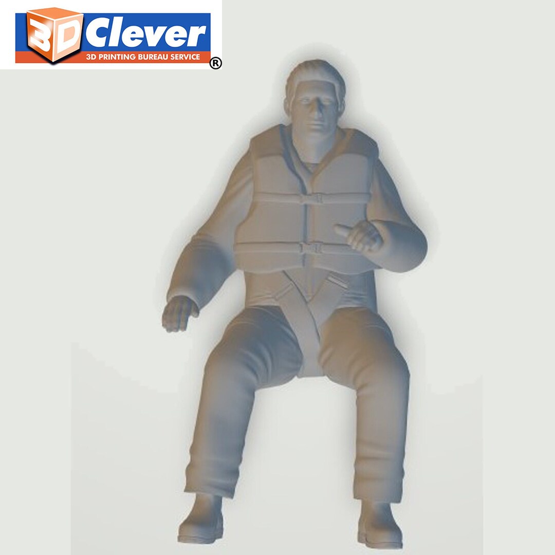 Highly-detailed Model Figure of a Boat Helmsman on Station (35mm) O ...