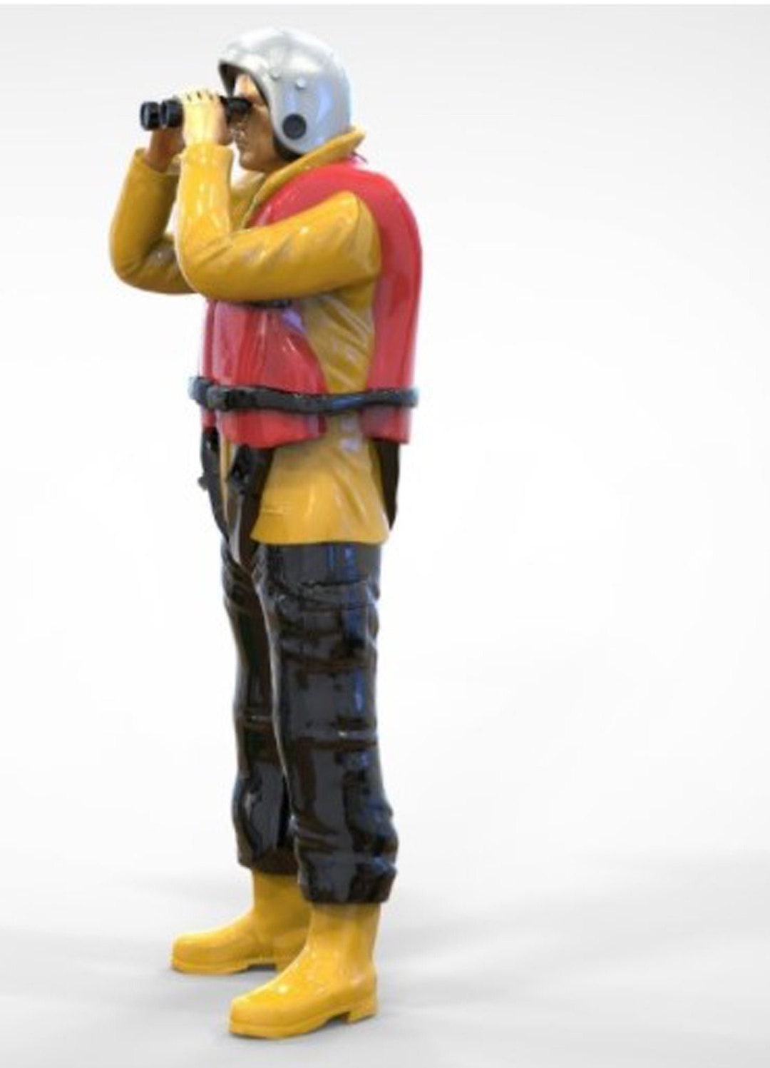 Highly-detailed Model Figure of a RNLI Crewman on Lookout (70mm) G ...