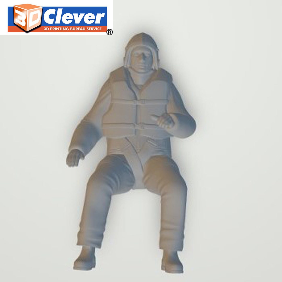 Highly-detailed Model Figure RNLI Lifeboat Helmsman (50mm) 1:24 Scale G ...