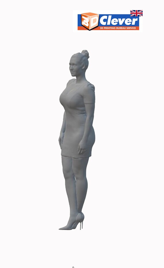 Model Figure of Women in a Dress 1:24 Scale Made by 3dclever - Etsy