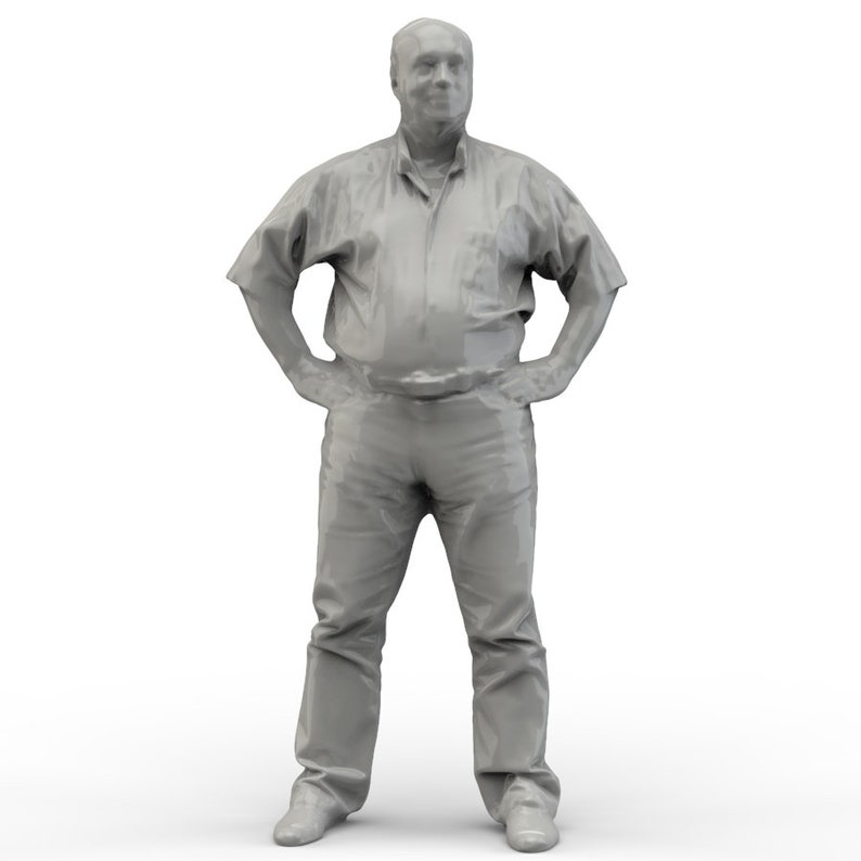 Architectural Model Figures 1:28 Scale Old Man Standing bald - Etsy