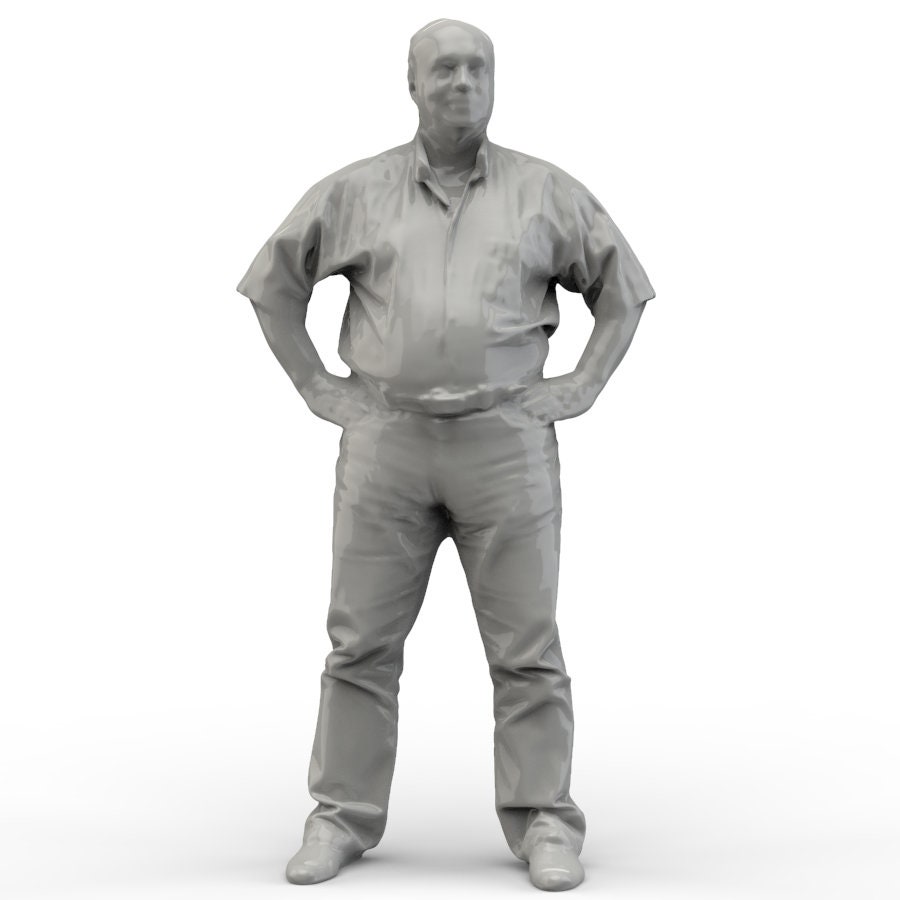 Architectural Model Figures 1:28 Scale Old Man Standing bald - Etsy