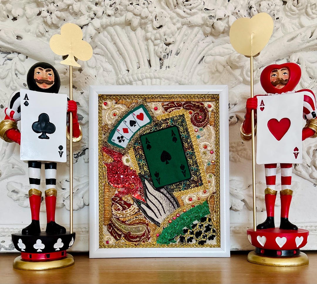 Original Luxury Handmade Playing Cards - Ace of Spades Framed Artwork ...