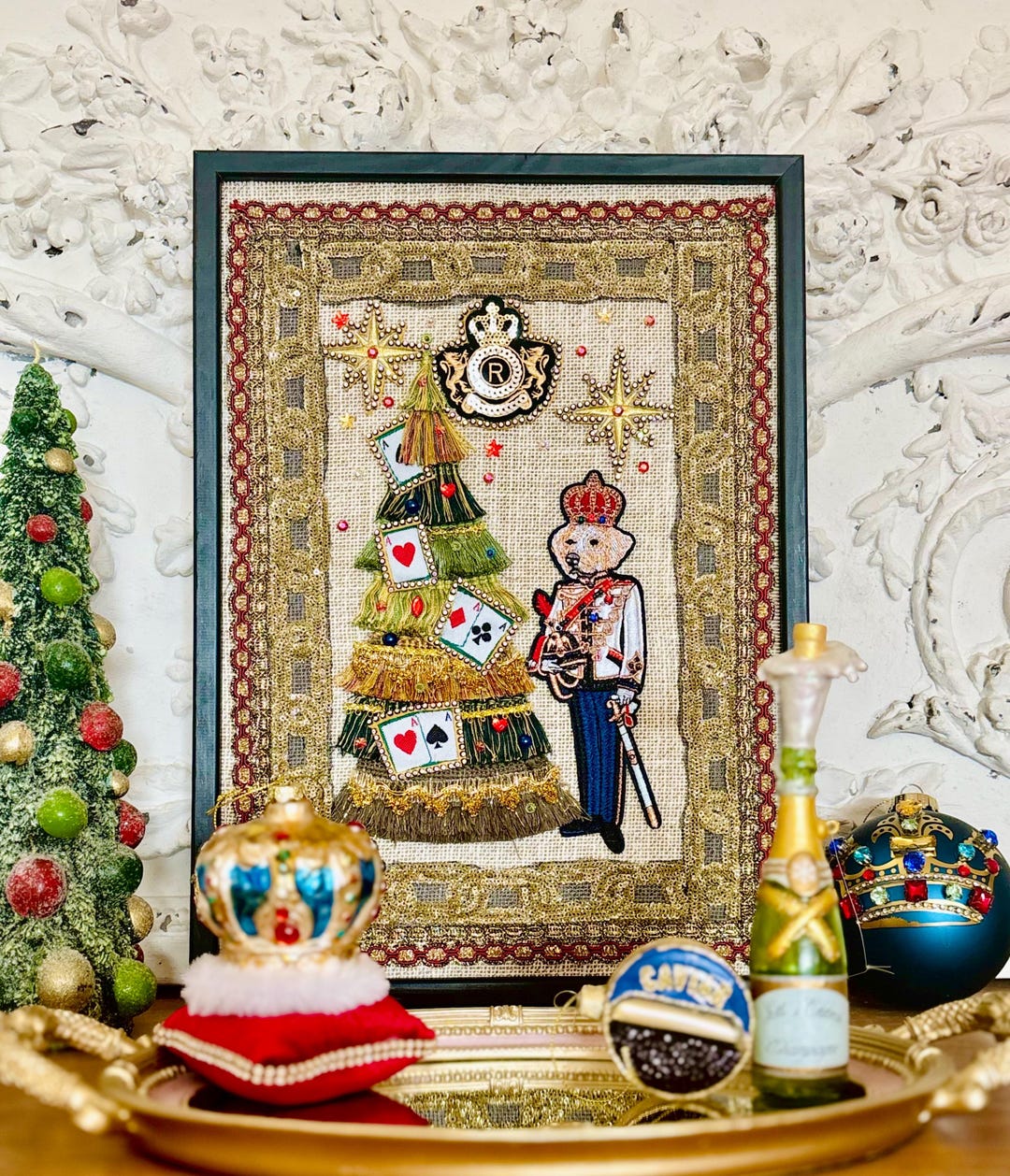 Original Luxury Opulent Royalty Inspired Wall Art, Knight Dog & Poker ...