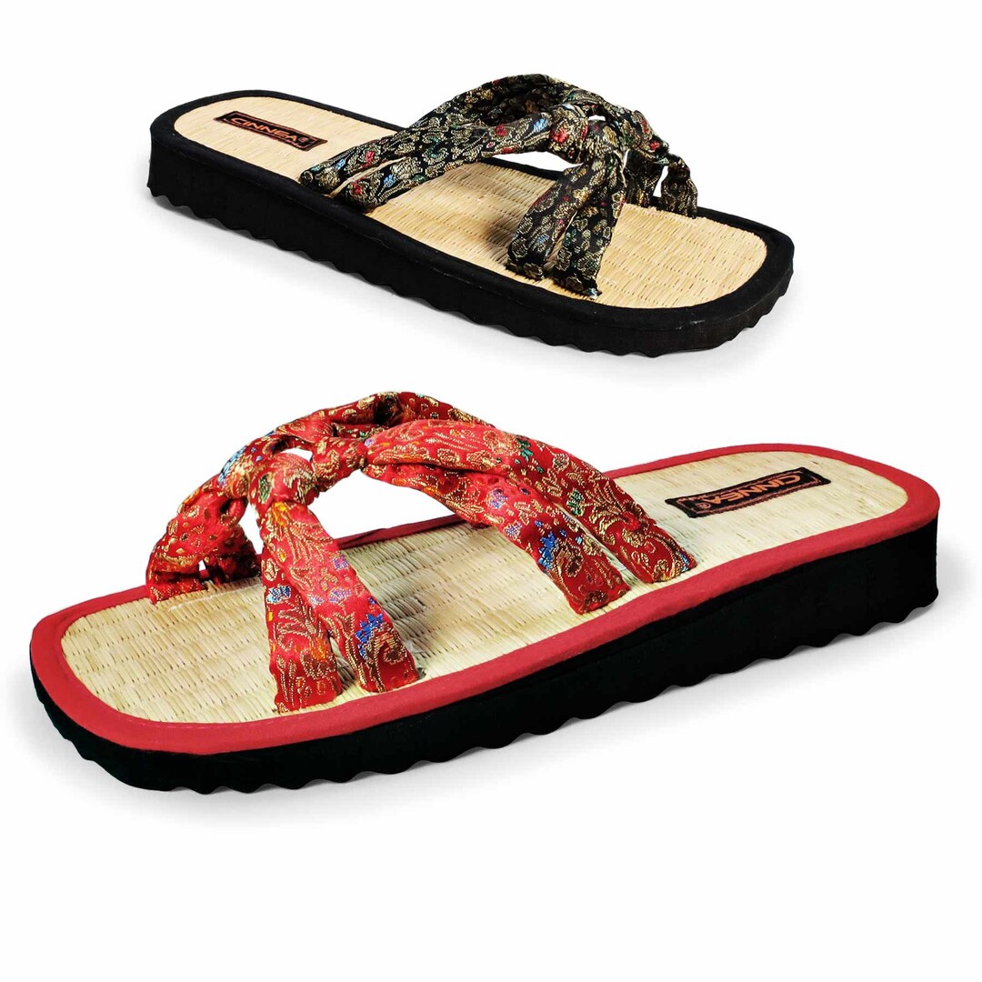 Cinnamon Sandals RIO With Rush Footbed Nature-conscious - Etsy