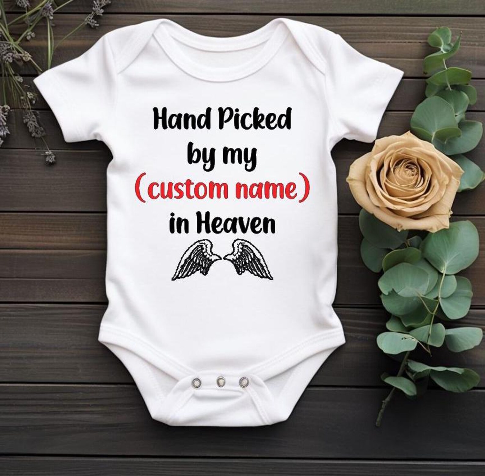 Hand Picked by in Heaven, Custom Baby Gift, Baby Announcement, Baby ...