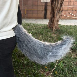 Gray Wolf Tail, Furry, Faux Fur, Cosplay Wolf - Etsy