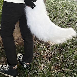 White Wolf Tail, Furry, Faux Fur, Cosplay Wolf - Etsy