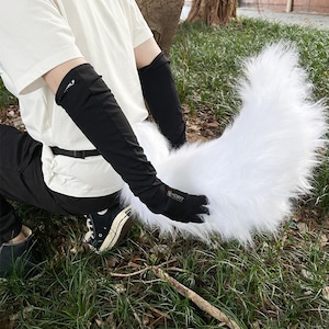 White Wolf Tail, Furry, Faux Fur, Cosplay Wolf - Etsy