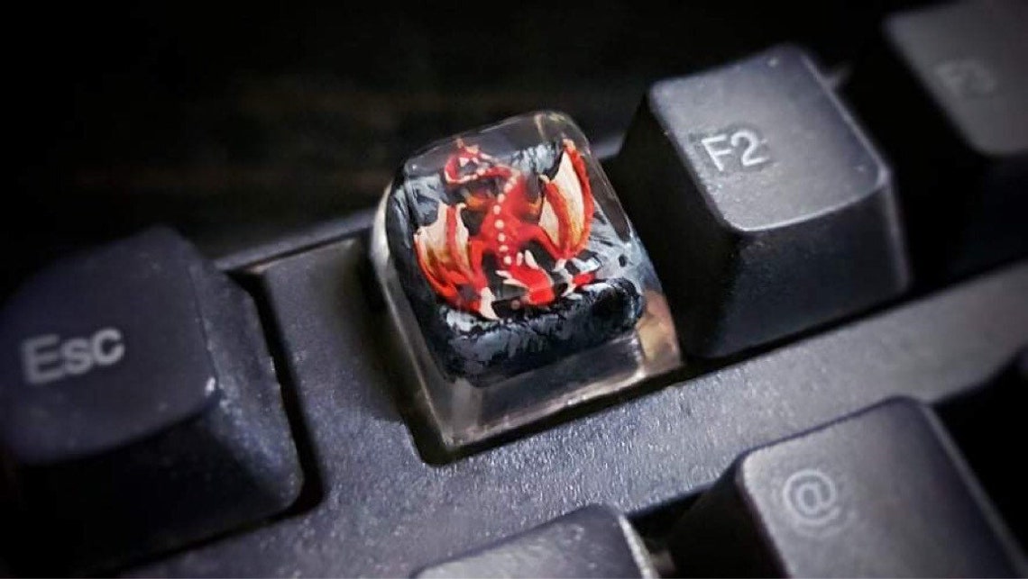 Dragon Resin Keycap Handmade Artisan Keycap Mechanical | Etsy