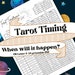 Tarot Timeframe Cheat Sheet - When Will It Happen? Timing Printable PDF ...