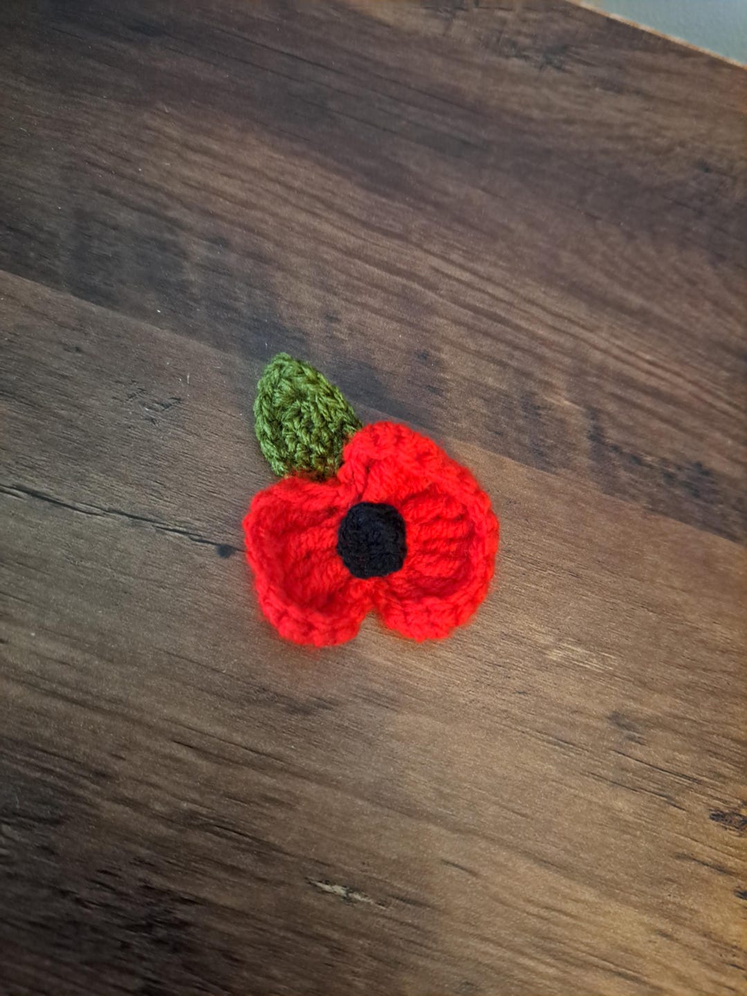 Handmade Remembrance Poppy Pin: Crochet Poppy Badge or Keyring - Etsy UK