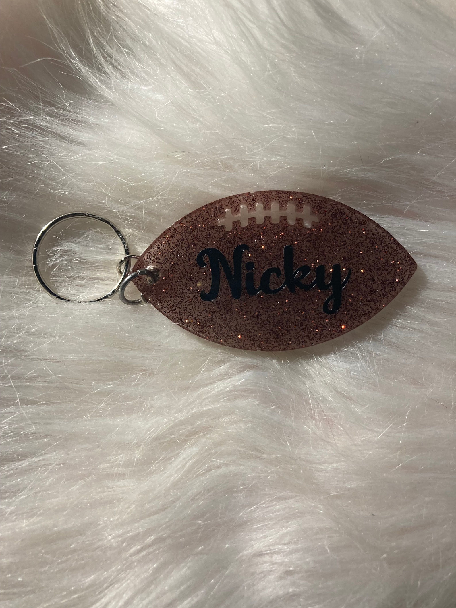 Custom Football Keychain Football Keychain With Name - Etsy