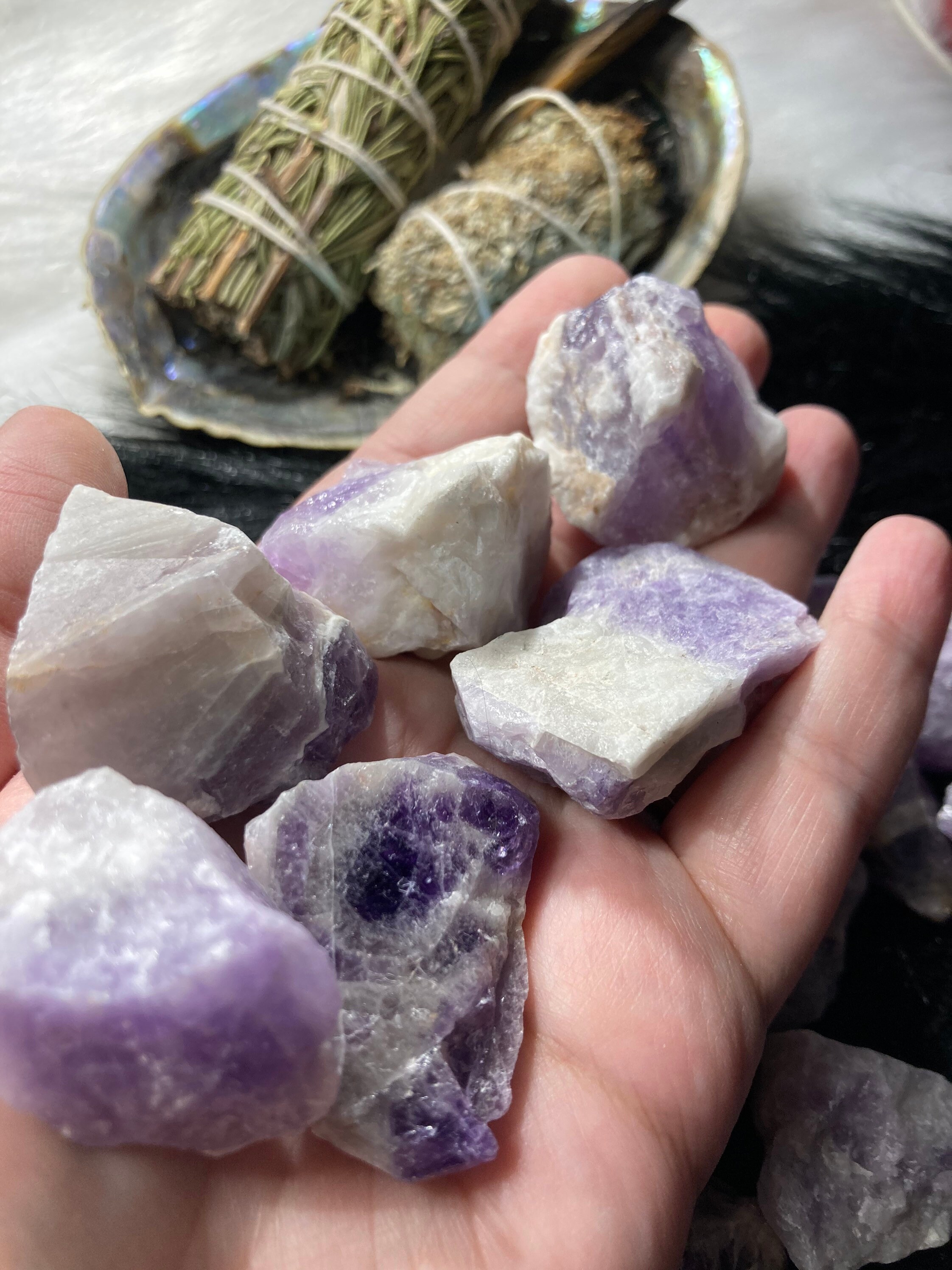 Chevron Amethyst Raw Crystal Dog Tooth Amethyst Crystal | Etsy