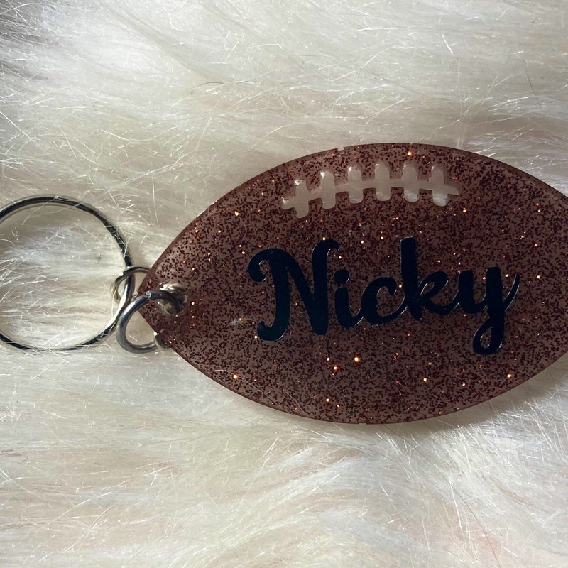 Football Keychain - Etsy