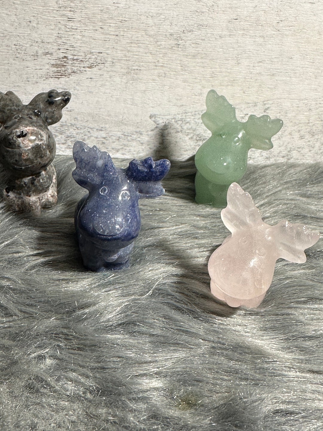 Moose Crystal Carving Yooperlite Crystal Moose Clear Quartz Crystal ...