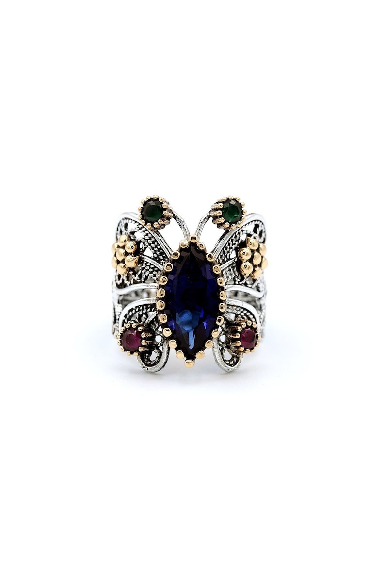 925 Sterling Silver Filigree Handmade Butterfly Ring / Reyyan Ring ...