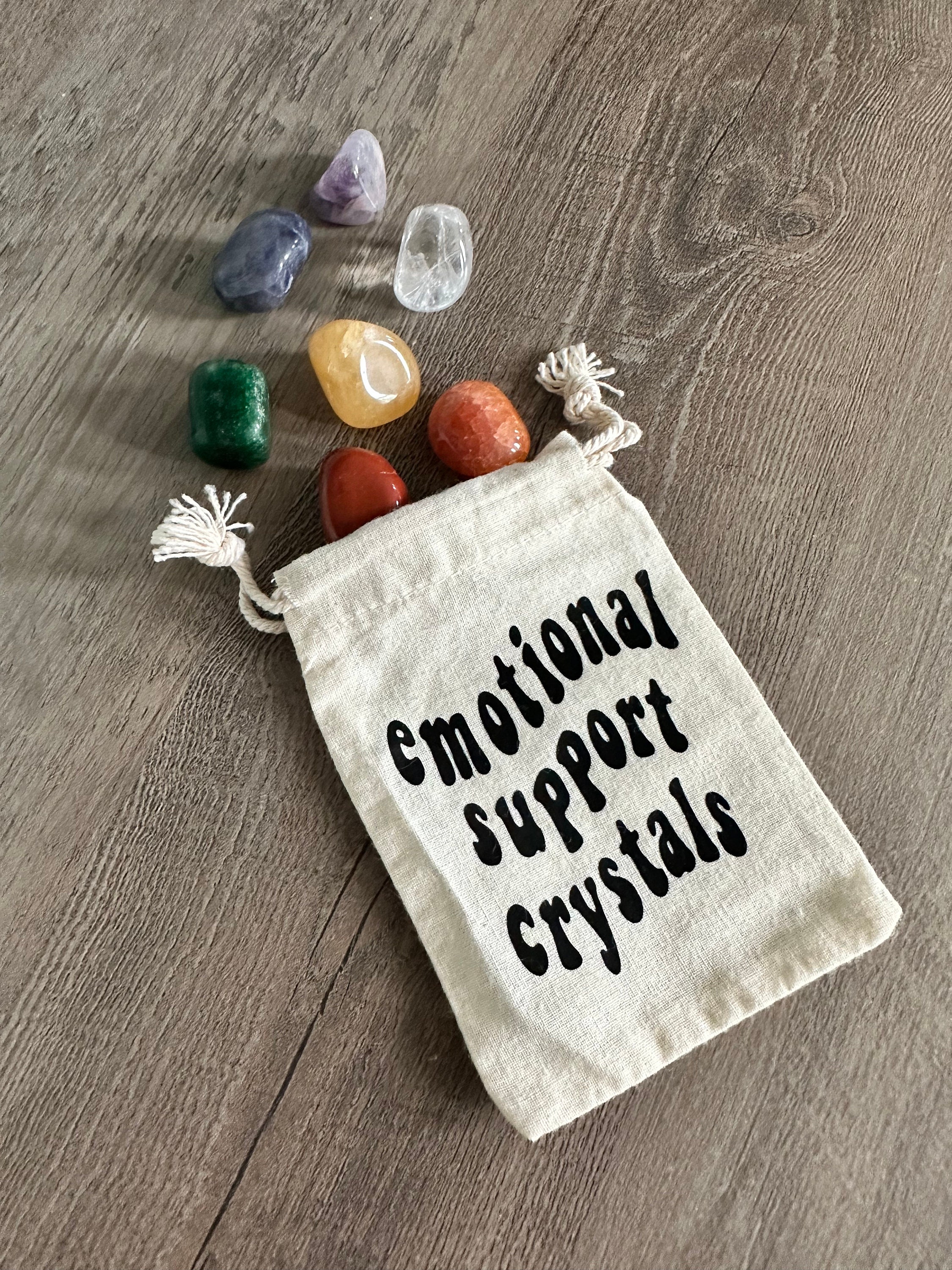 Emotional Support Crystal Bag - Etsy