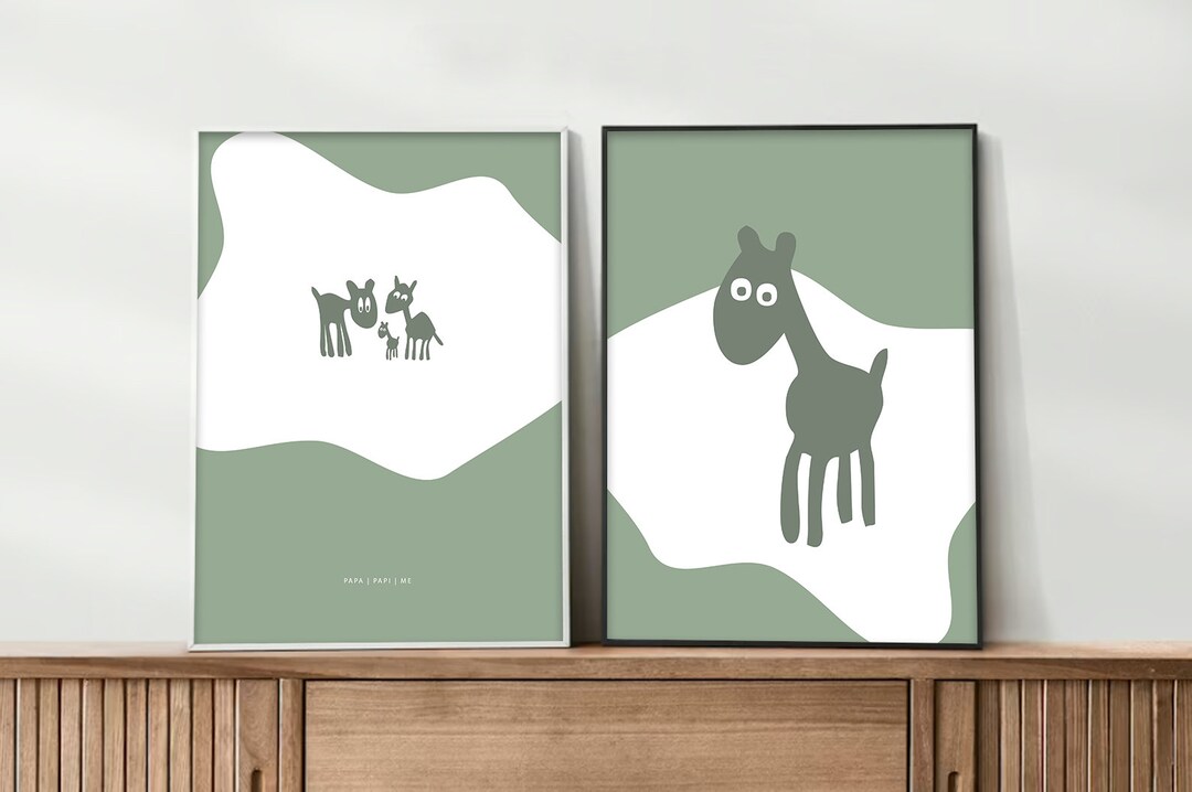 Poster Set 'mami, Mama & Me Animal' - Etsy