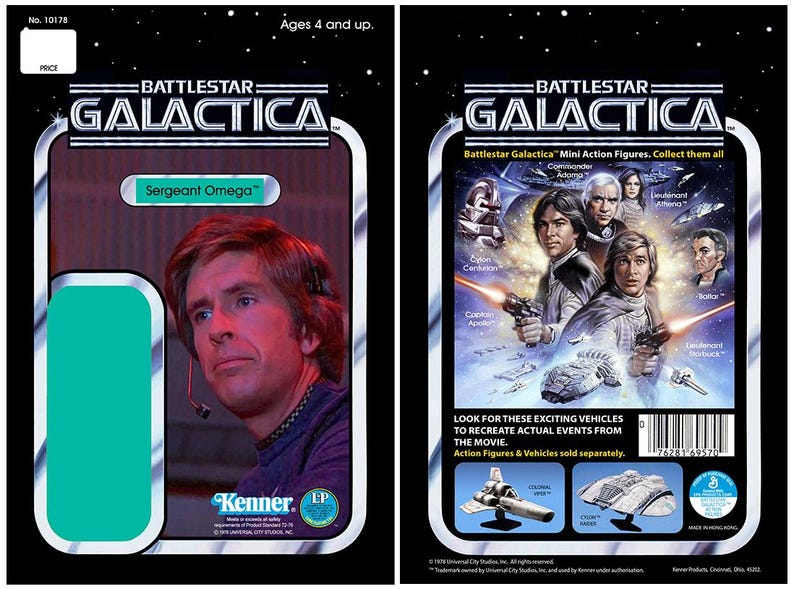 Sergeant Omega - (battlestar Galactica 1978) - Kenner Cardback - Etsy
