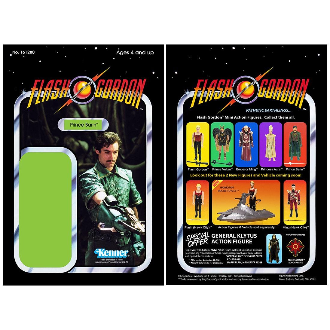 Flash Gordon - Prince Barin (1980 Movie) - Kenner Cardback - Etsy