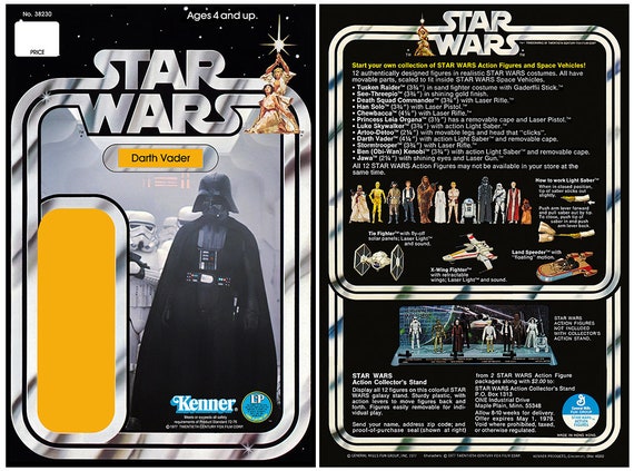 Darth Vader star Wars Alternate Kenner Cardback | Etsy