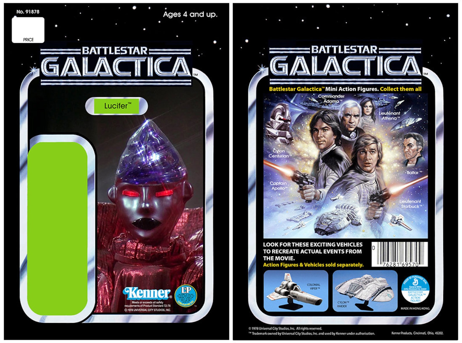 Lucifer - Battlestar Galactica 1978 - Kenner Cardback - Etsy