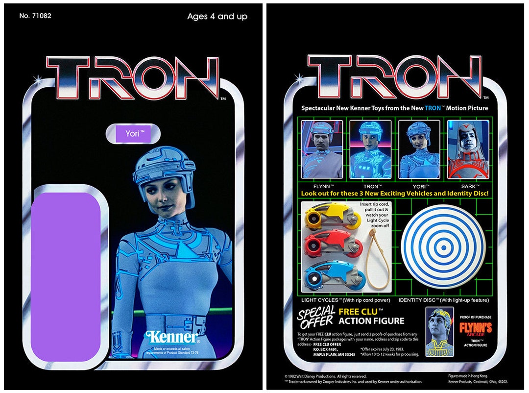 Yori (TRON 1982 Movie) - Kenner Cardback - Etsy