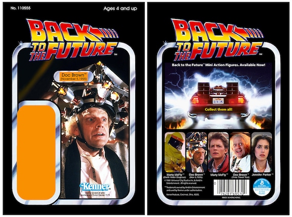 Doc Brown nov 5 1955 Back to the Future Kenner Cardback - Etsy