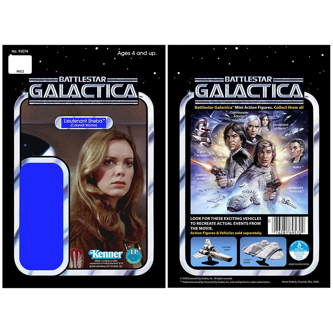 Lieutenant Sheba - Battlestar Galactica 1978 - Kenner Cardback - Etsy