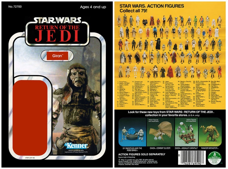 Giran - Return of the Jedi - Kenner Cardback - Etsy