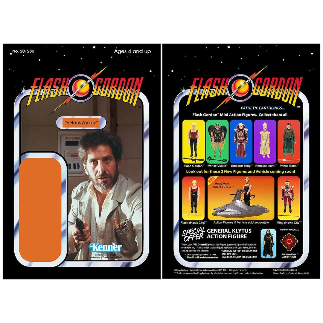 Flash Gordon - Dr Hans Zarkov (1980 Movie) - Kenner Cardback - Etsy