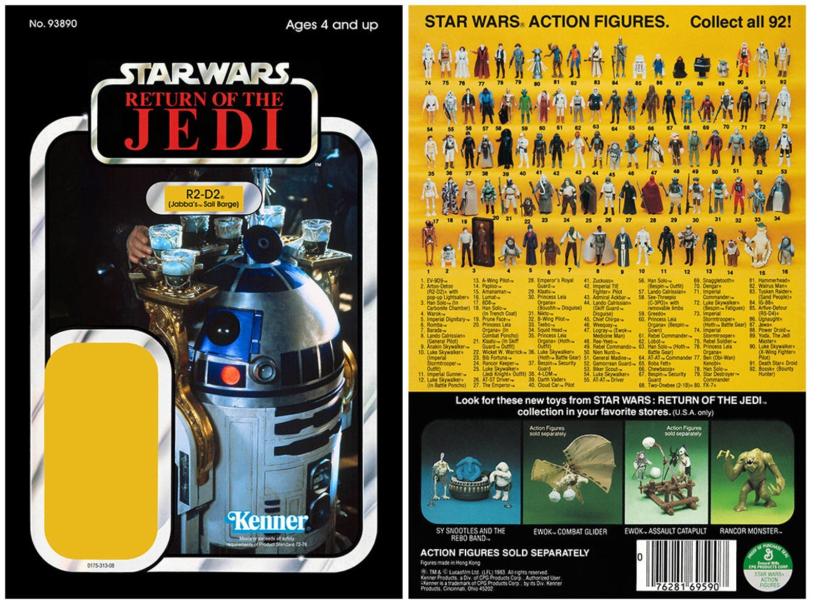 R2-D2 (jabba's Sail Barge) - Return of the Jedi - Kenner Cardback - Etsy