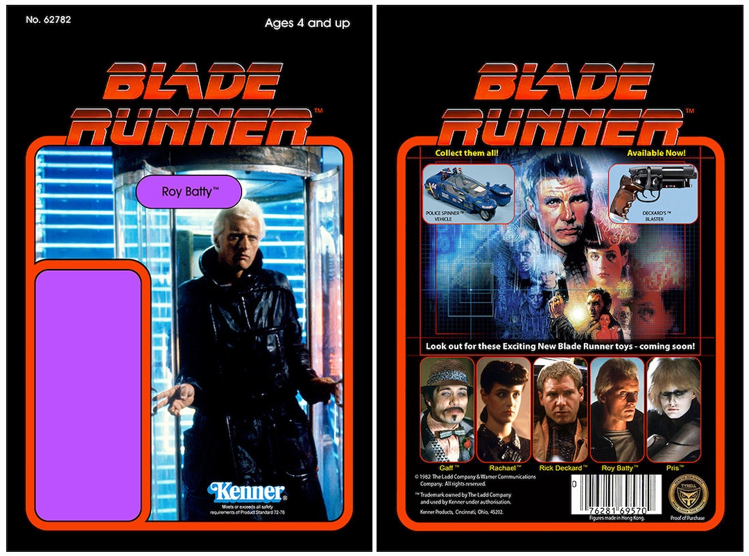 Roy Batty (rutger Hauer) - Blade Runner (1982) - Kenner Cardback - Etsy