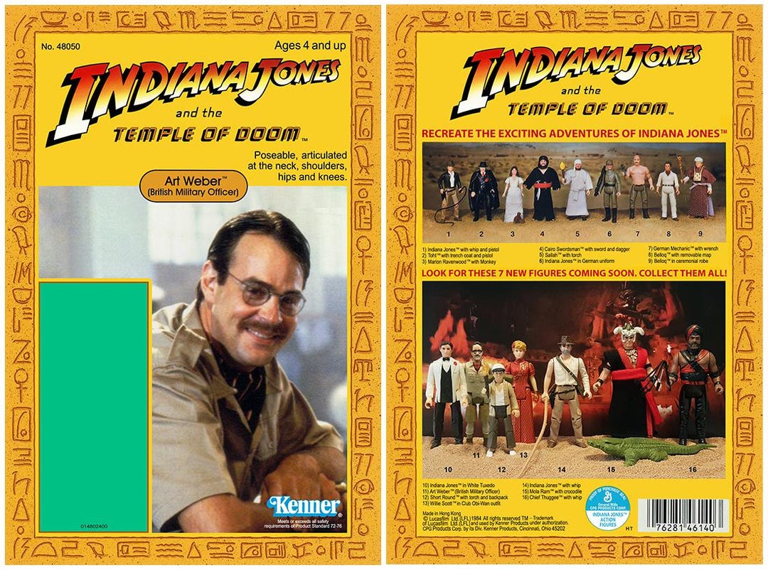 Art Weber (british Military Officer) - Temple of Doom - Kenner Cardback ...