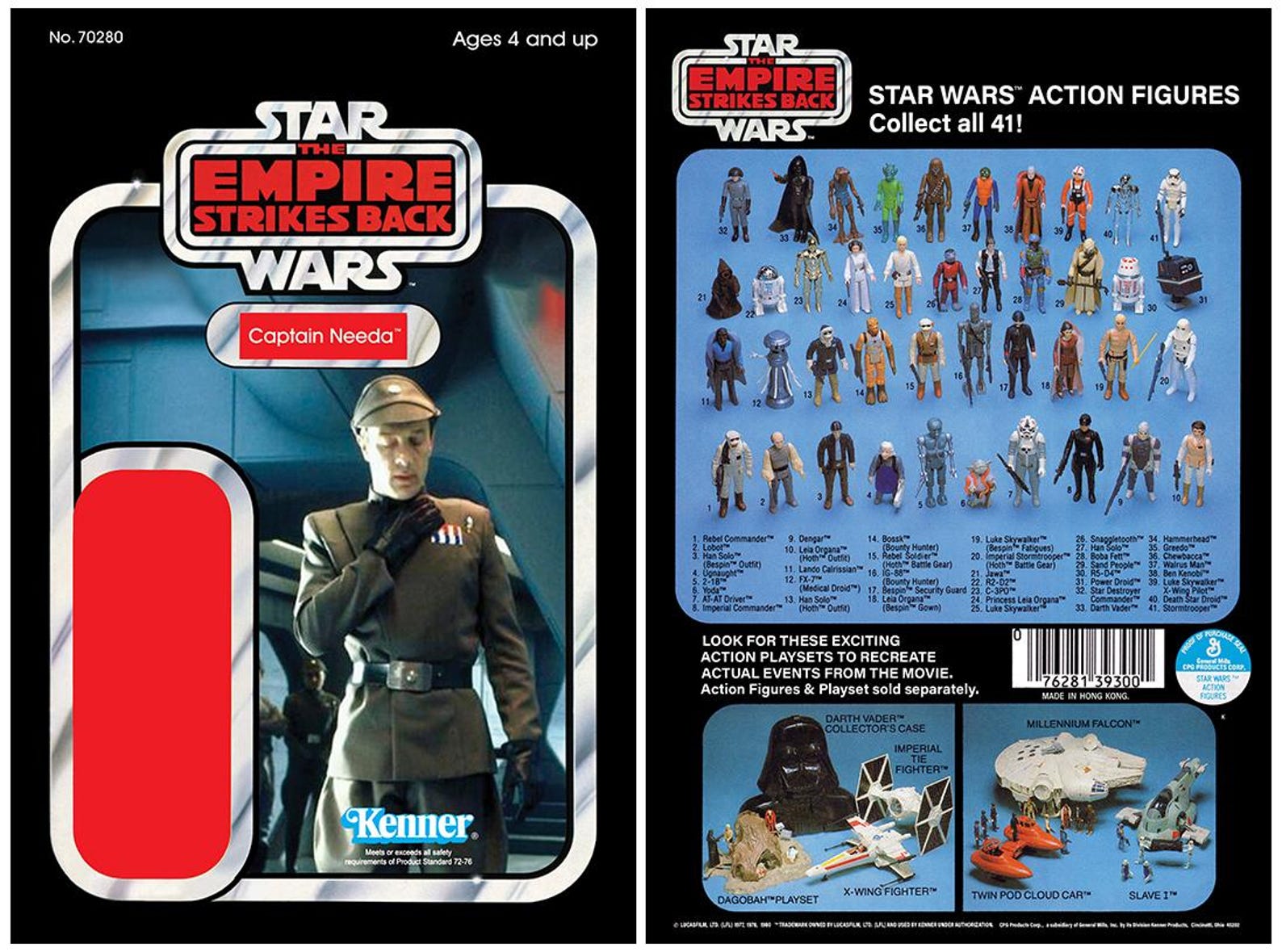 Captain Needa - the Empire Strikes Back - Kenner Cardback - Etsy