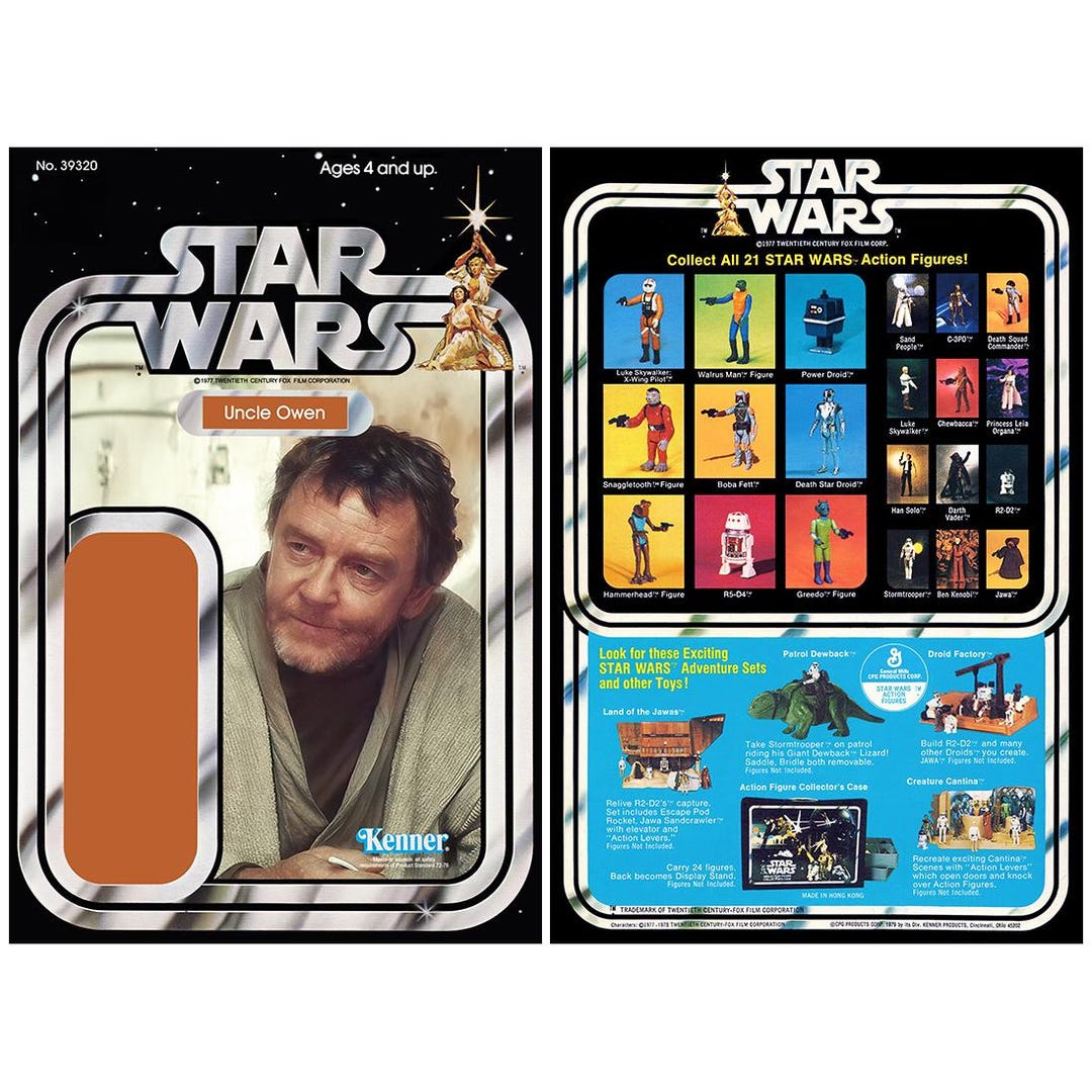 Uncle Owen - Star Wars - 21 Back Kenner Cardback - Option 2 - Etsy