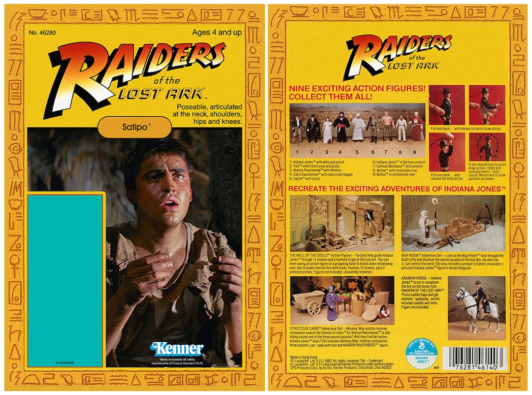 Satipo - Raiders of the Lost Ark - Kenner Cardback - Etsy