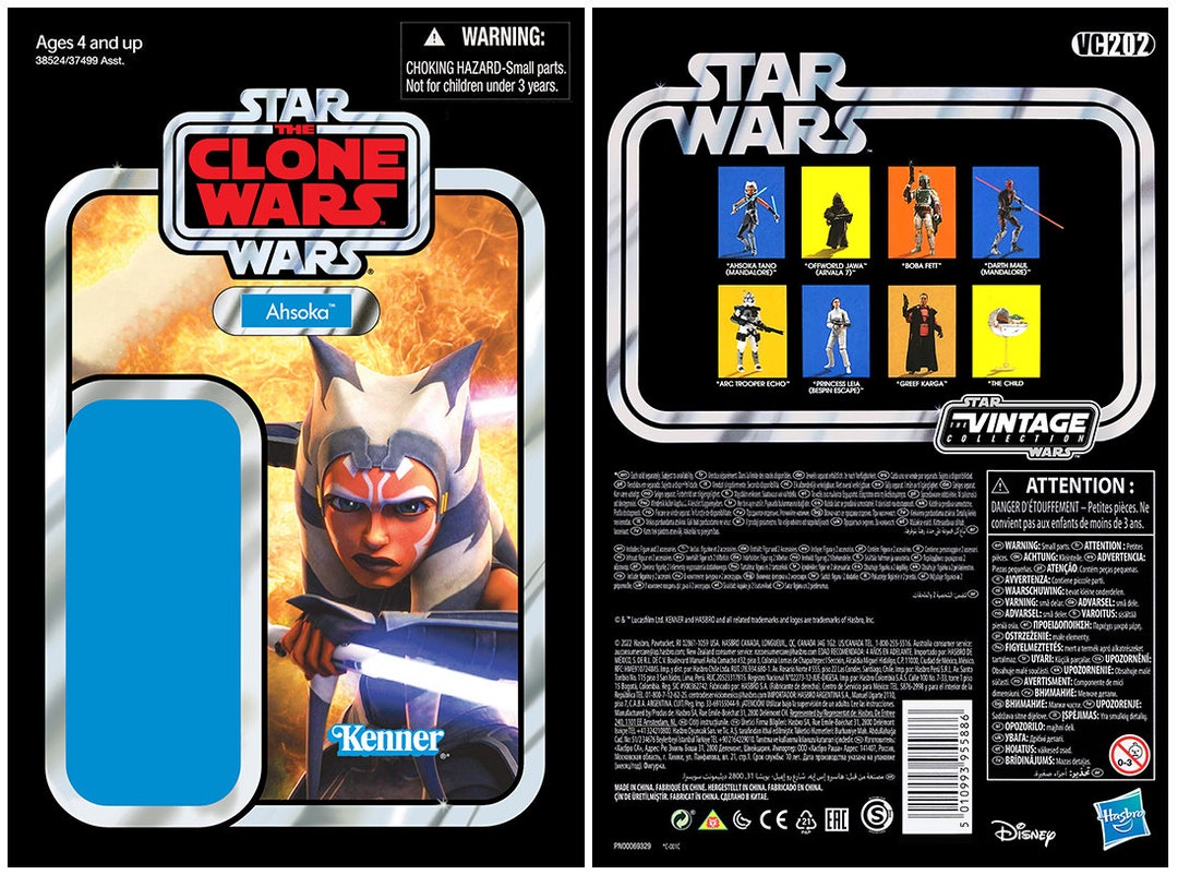 Ahsoka - the Clone Wars - Kenner Cardback - Etsy