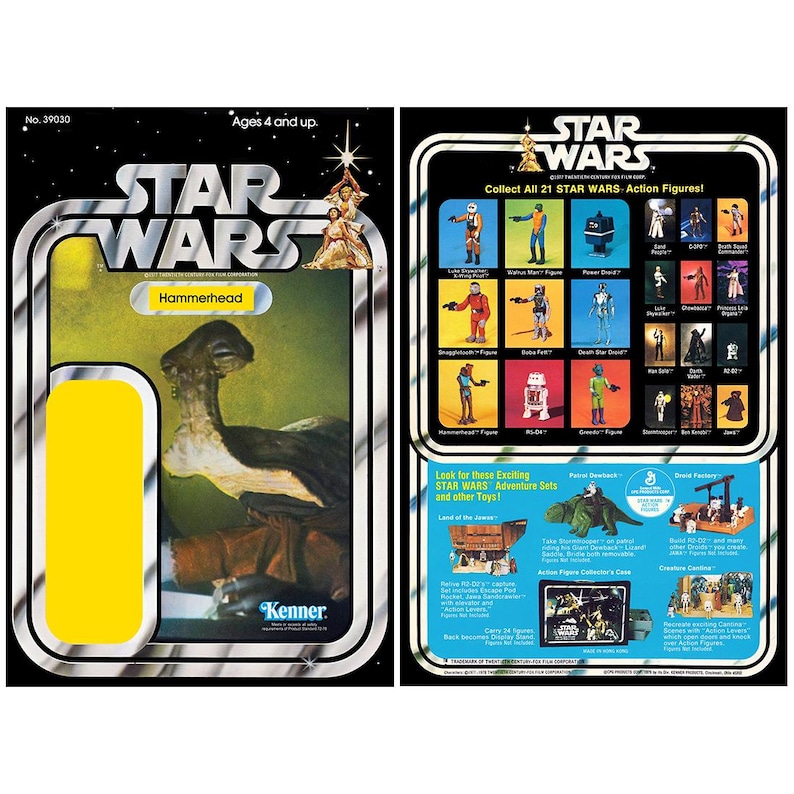 Hammerhead - Star Wars - 21 Back Kenner Cardback - Original Version - Etsy