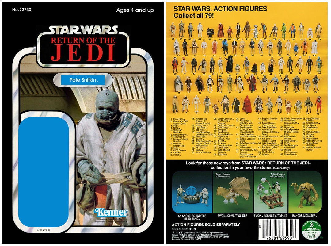 Pote Snitkin - Return of the Jedi - Kenner Cardback - Etsy