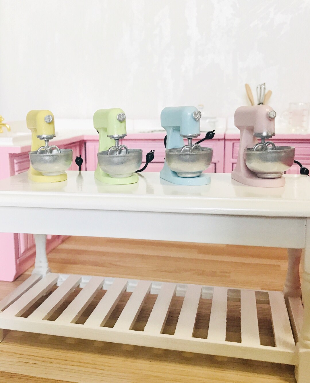 1:12 Scale Miniature Multicolour Stand Mixer, Doll House Kitchen ...