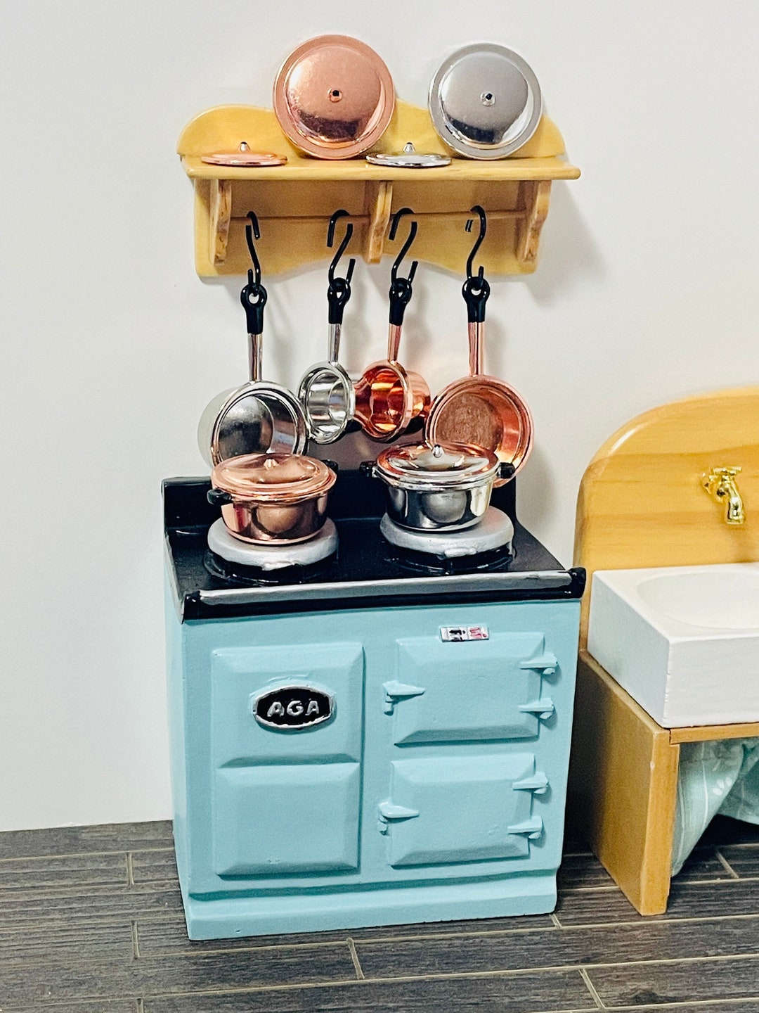 Dollhouse Miniature Retro Kitchen Stove: 1/12 Scale Resin Aga Oven - Etsy