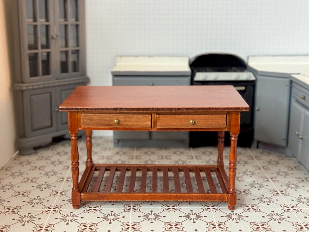 1:12 Scale Dollhouse Miniature Kitchen Working Prep Table, 1/12 (1 ...
