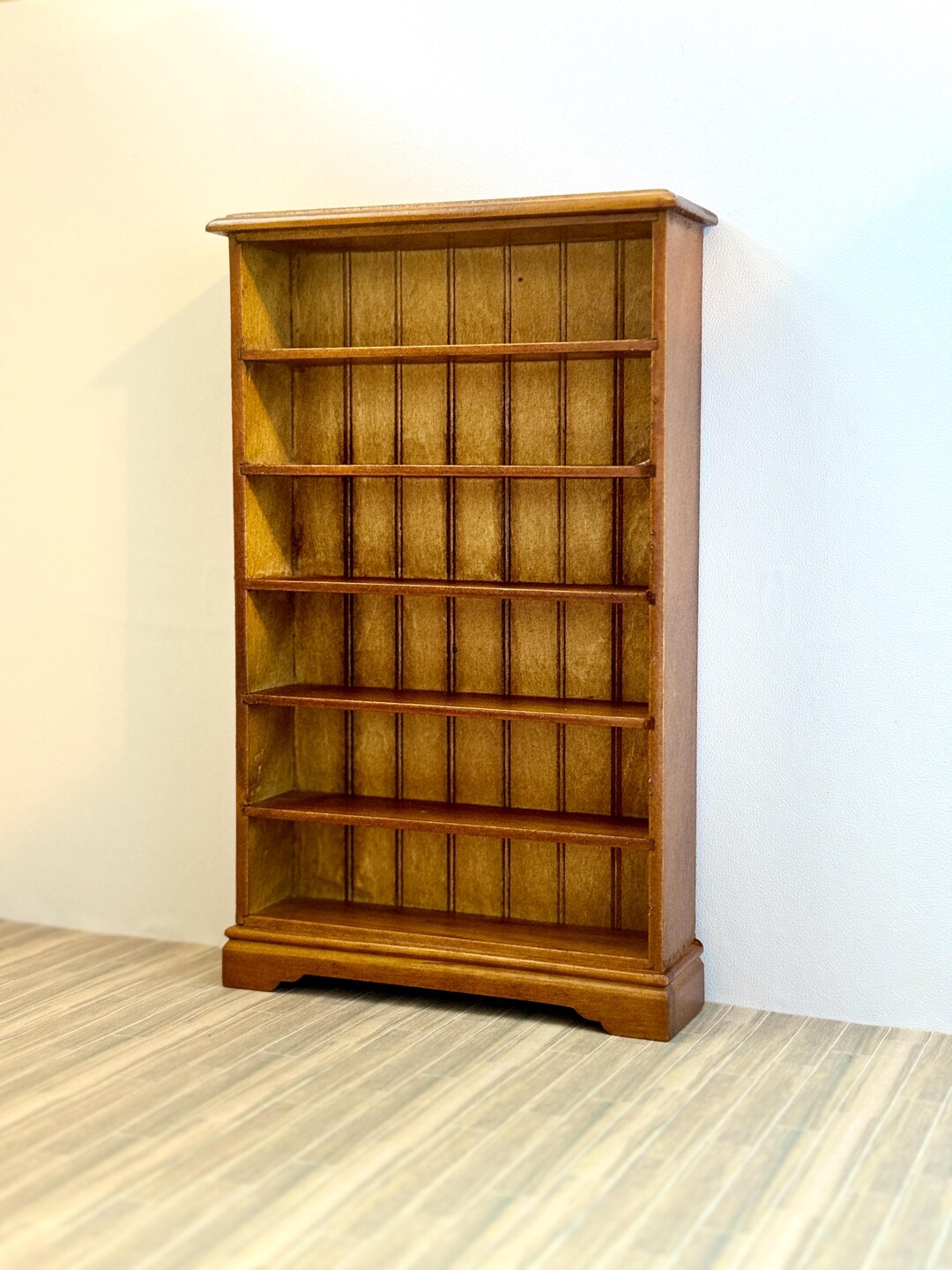 1:12 Scale Miniature Walnut Color Bookcase/ Display Cabinet, 1/12 ...