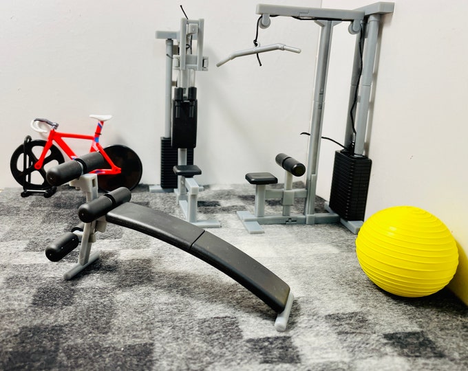 1:12 Scale Miniature Fitness Training System, 1/12 Dollhouse ...