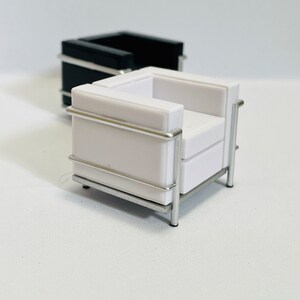 1:24 Miniature Design Collection Cube Sofa-white/black, 1/20 Dollhouse ...