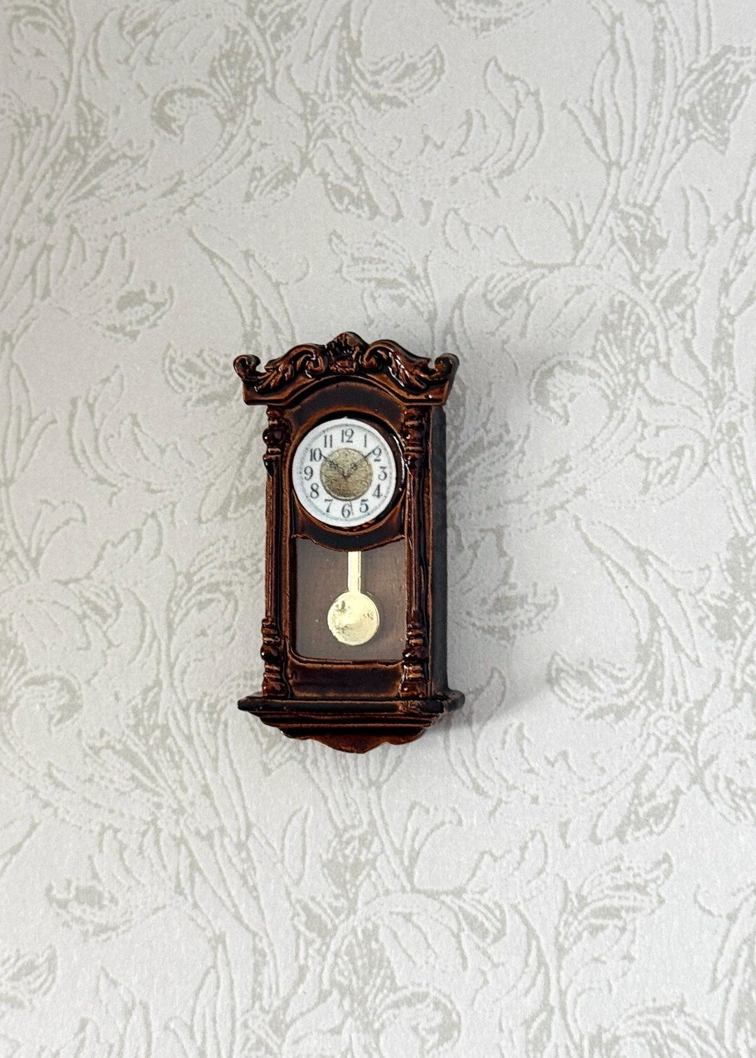 1:12 Dollhouse Miniature Grandfather Rectangle Wall Standard Clock,1/12 ...