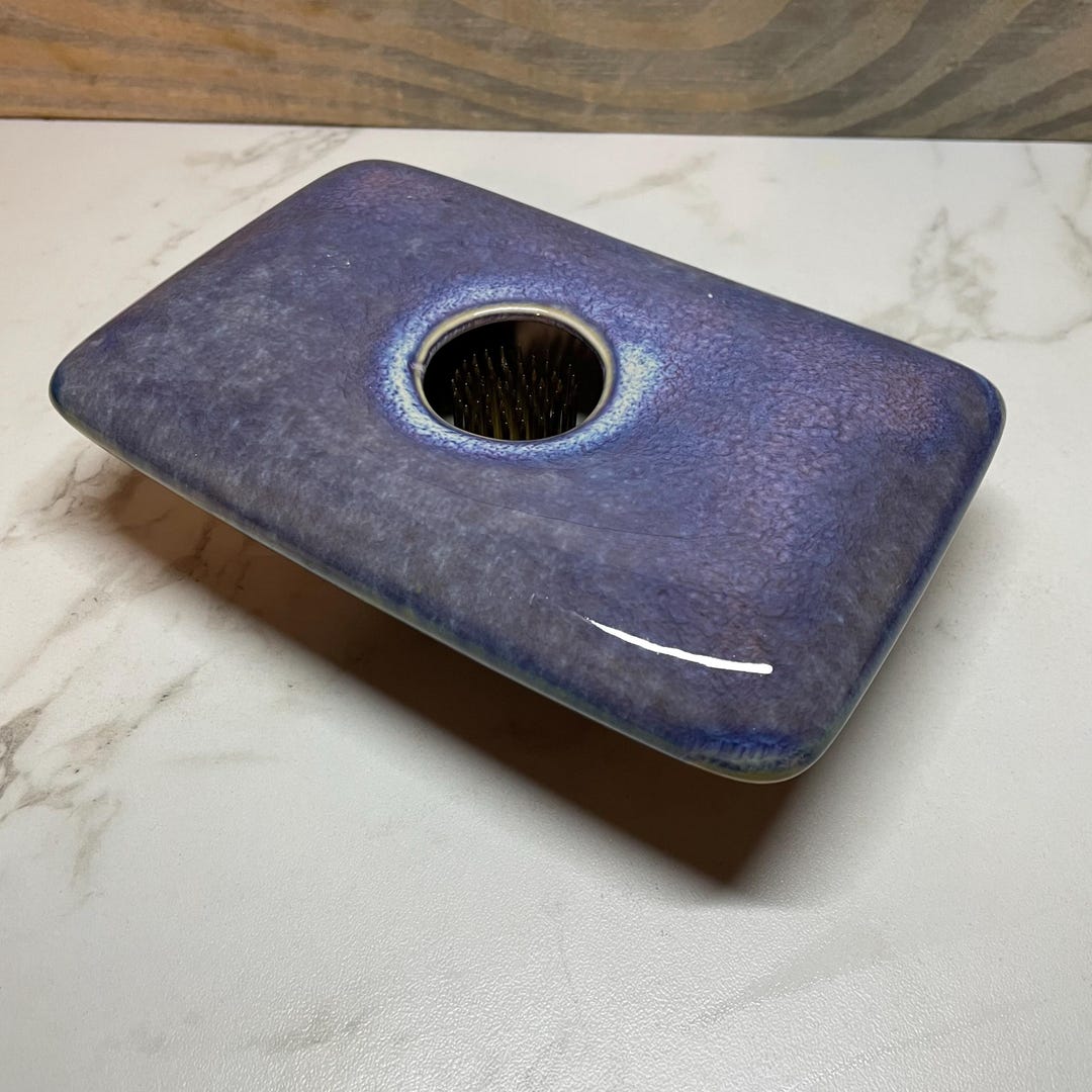 Japanese Ikebana Rectangle Blue Flower Display Art Pottery Vase - Etsy