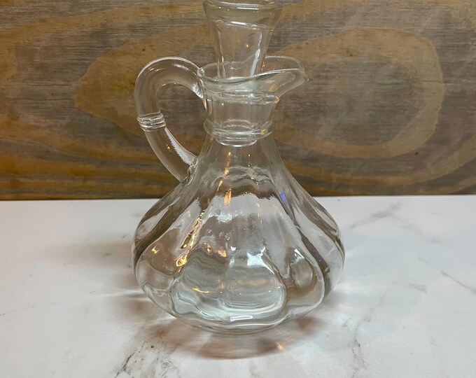 Anchor Hocking Clear Glass Cruet Oil / Vinegar Bottle With Stopper - Etsy